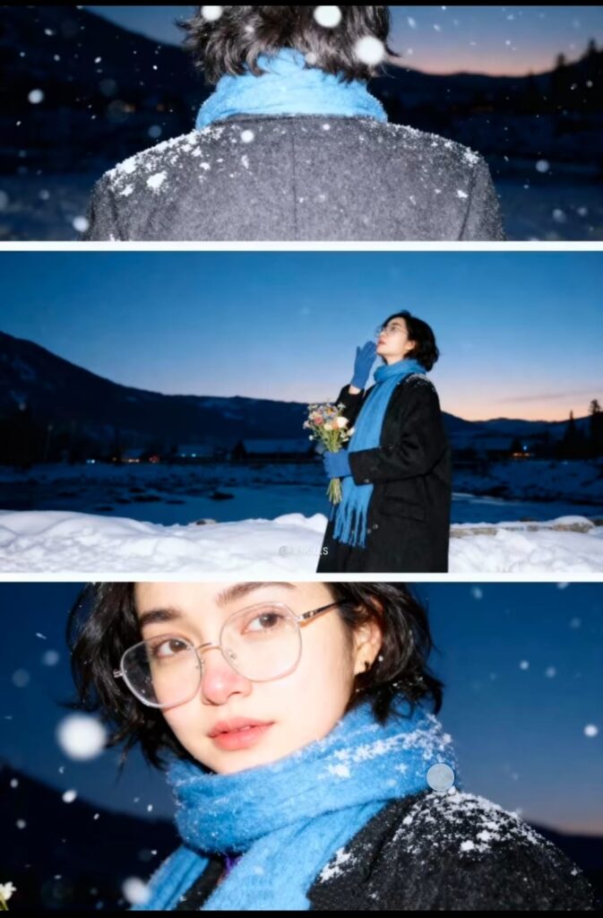 Snow Aura Instagram Photo Editing Prompt - VN Template New Trend 2026